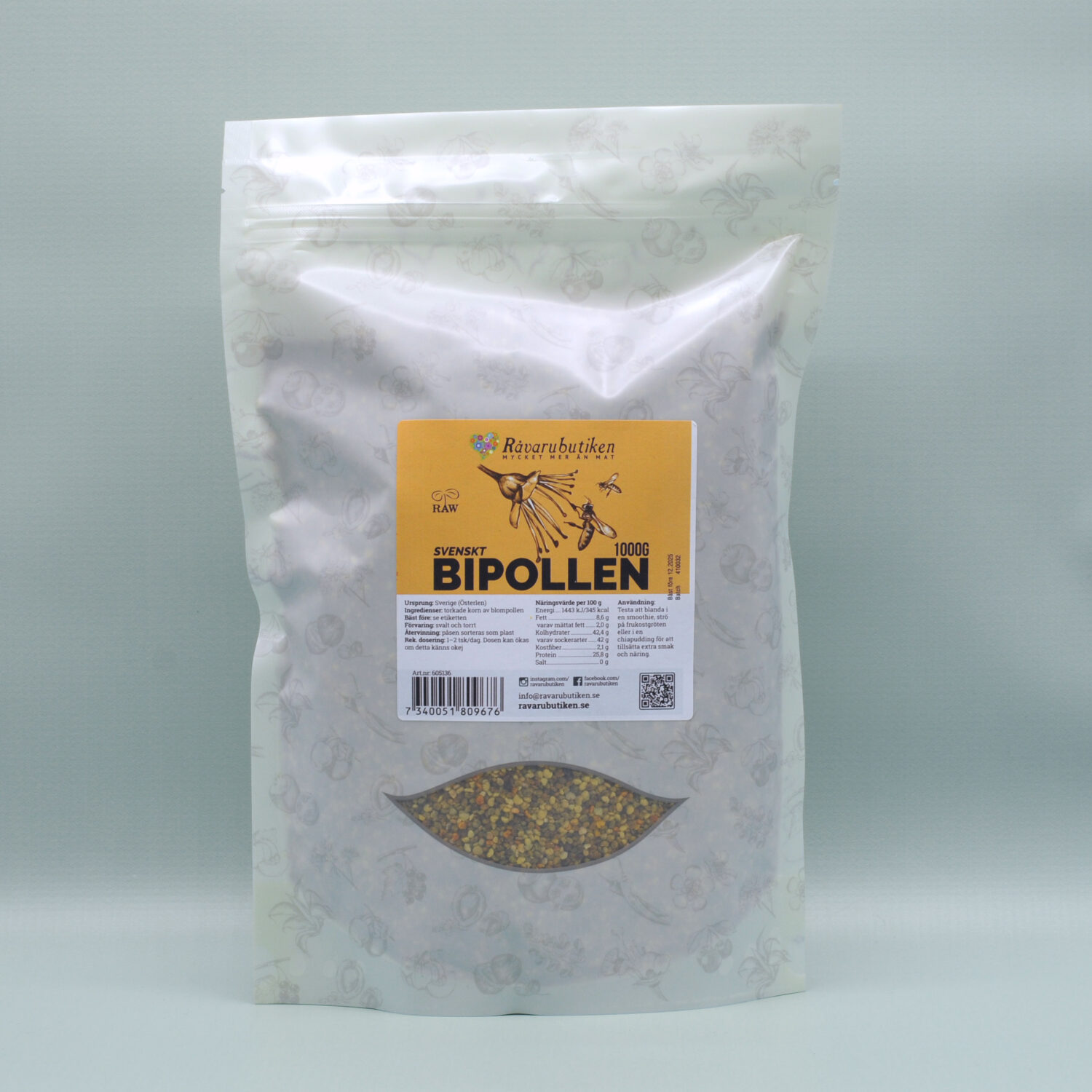 Svenskt bipollen 1kg – från skog och äng | Råvarubutiken