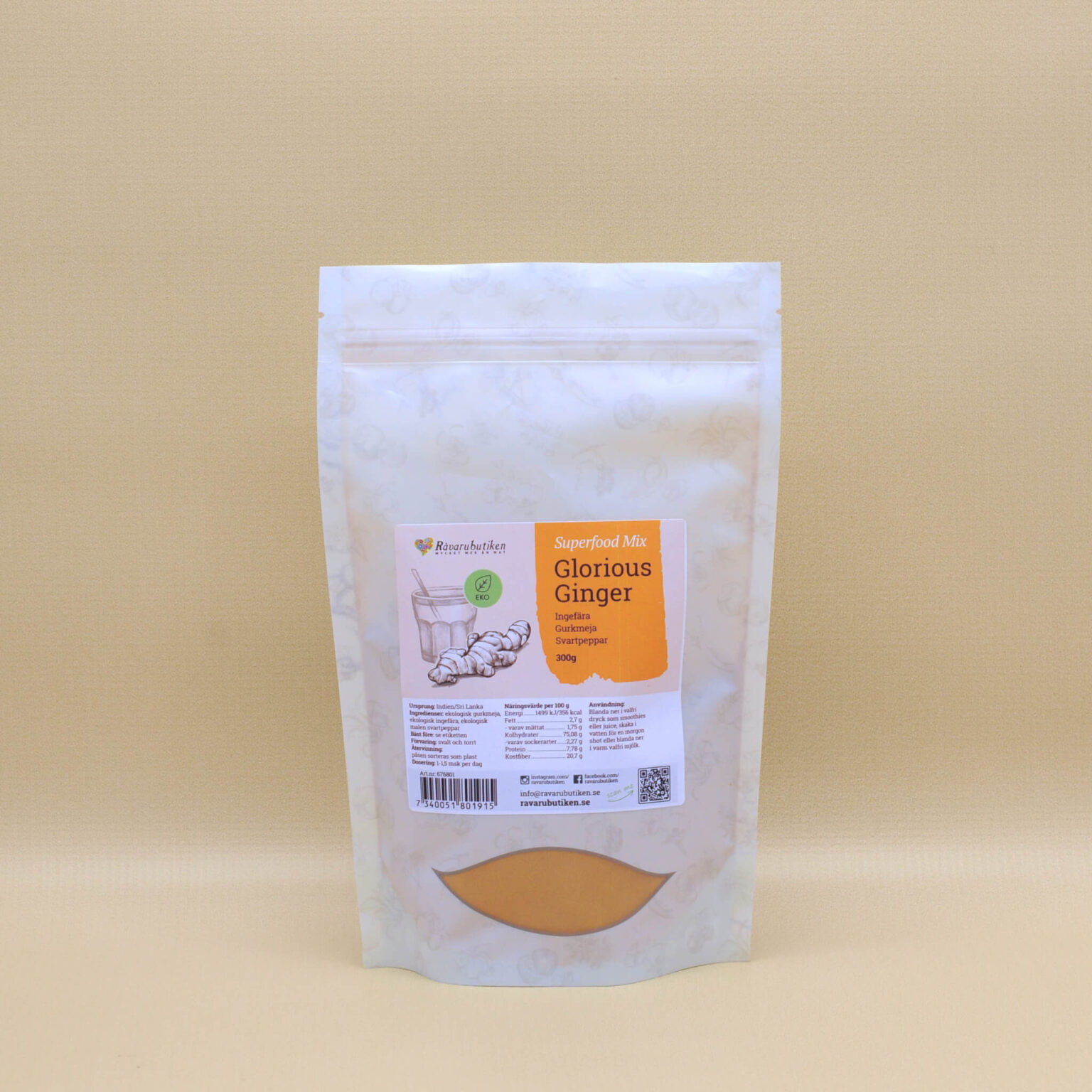 Glorious Ginger Superfood Mix EKO 300g | Ingefära Shot Mix