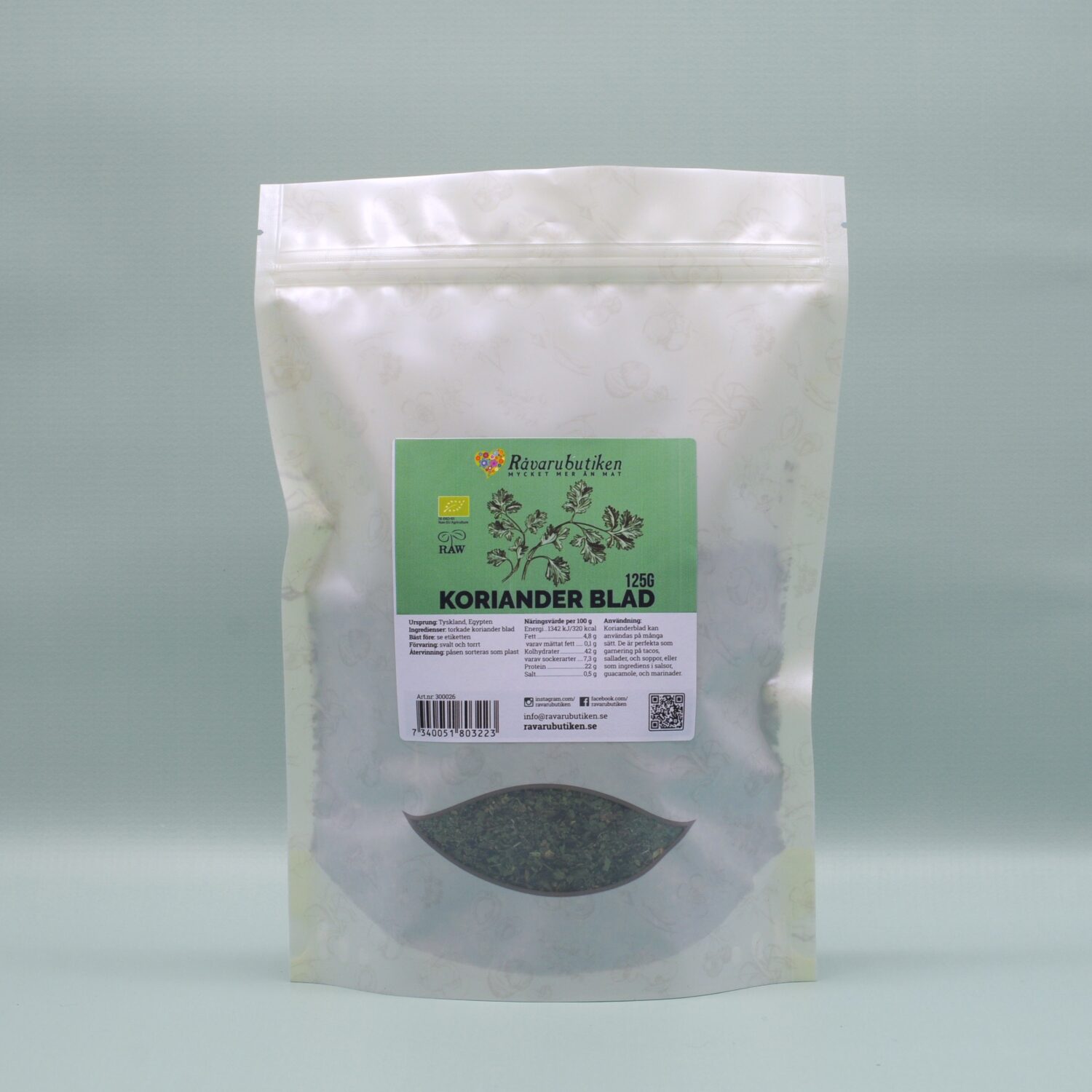 Koriander Blad EKO 125g - Råvarubutiken